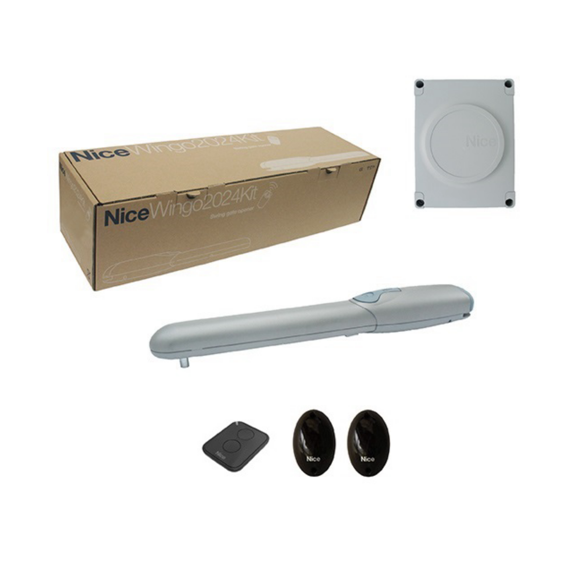 MOTEUR TÉLESCOPIQUE DE PORTAIL NICE POUR PORTAILS BATTANT 1 CÔTÉ MAX 2